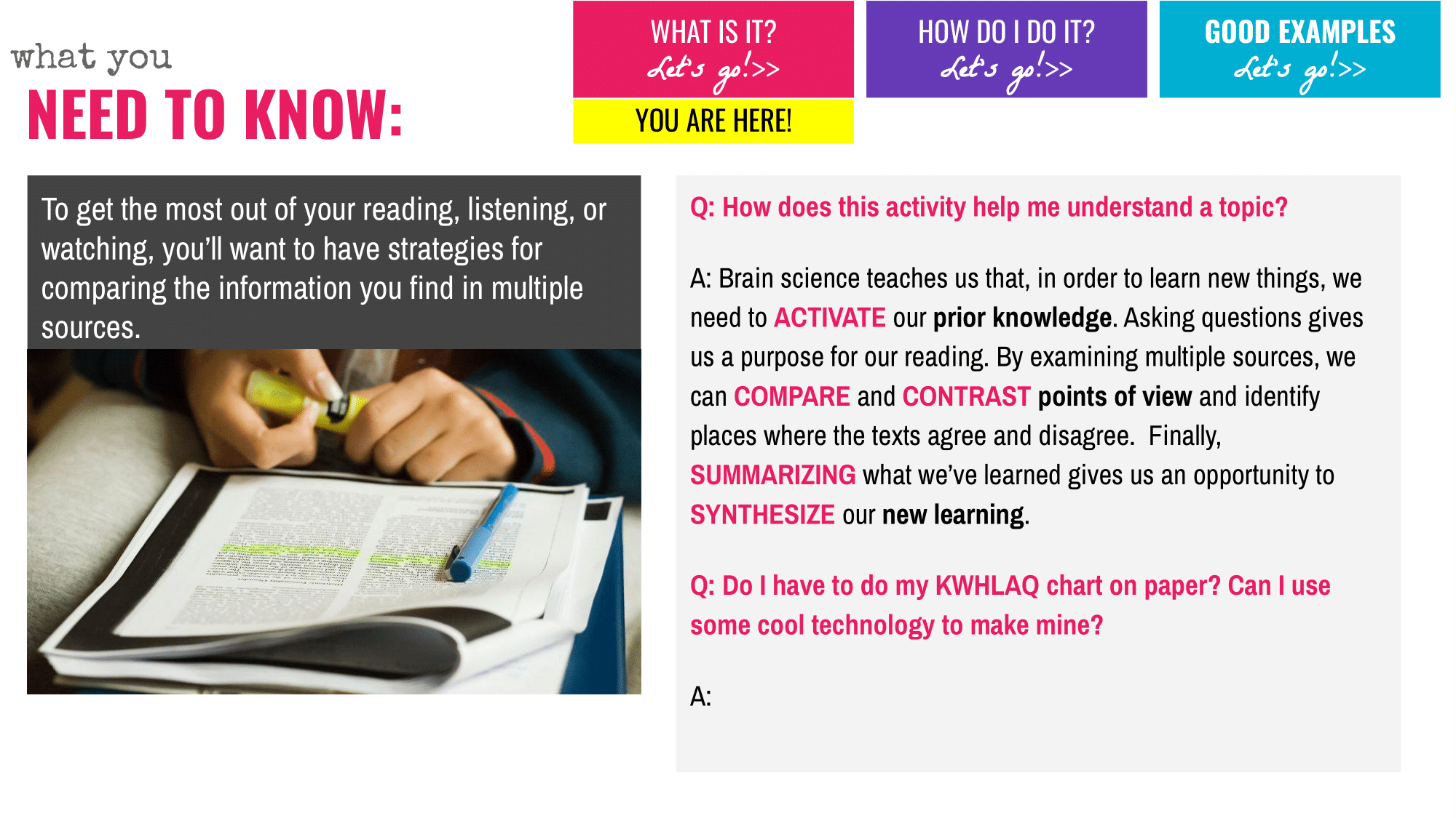 Learning Activity Guide: Inquiry Chart – Building21
